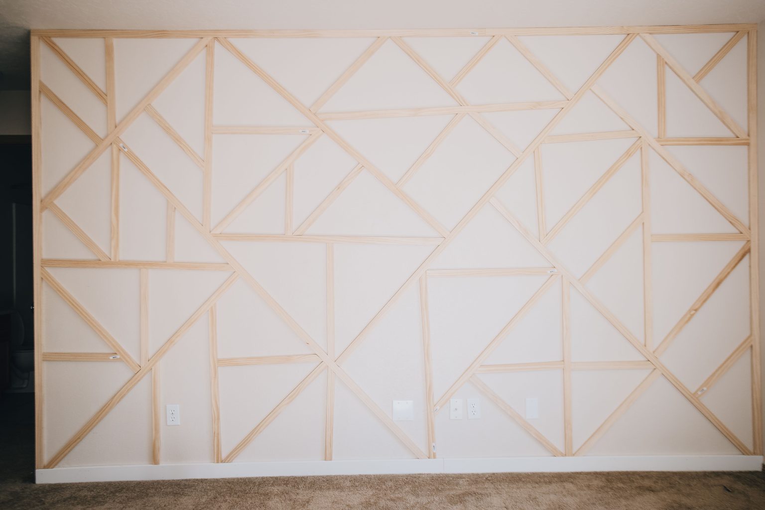 DIY Accent Wall: Modern Jigsaw - Woodgrain