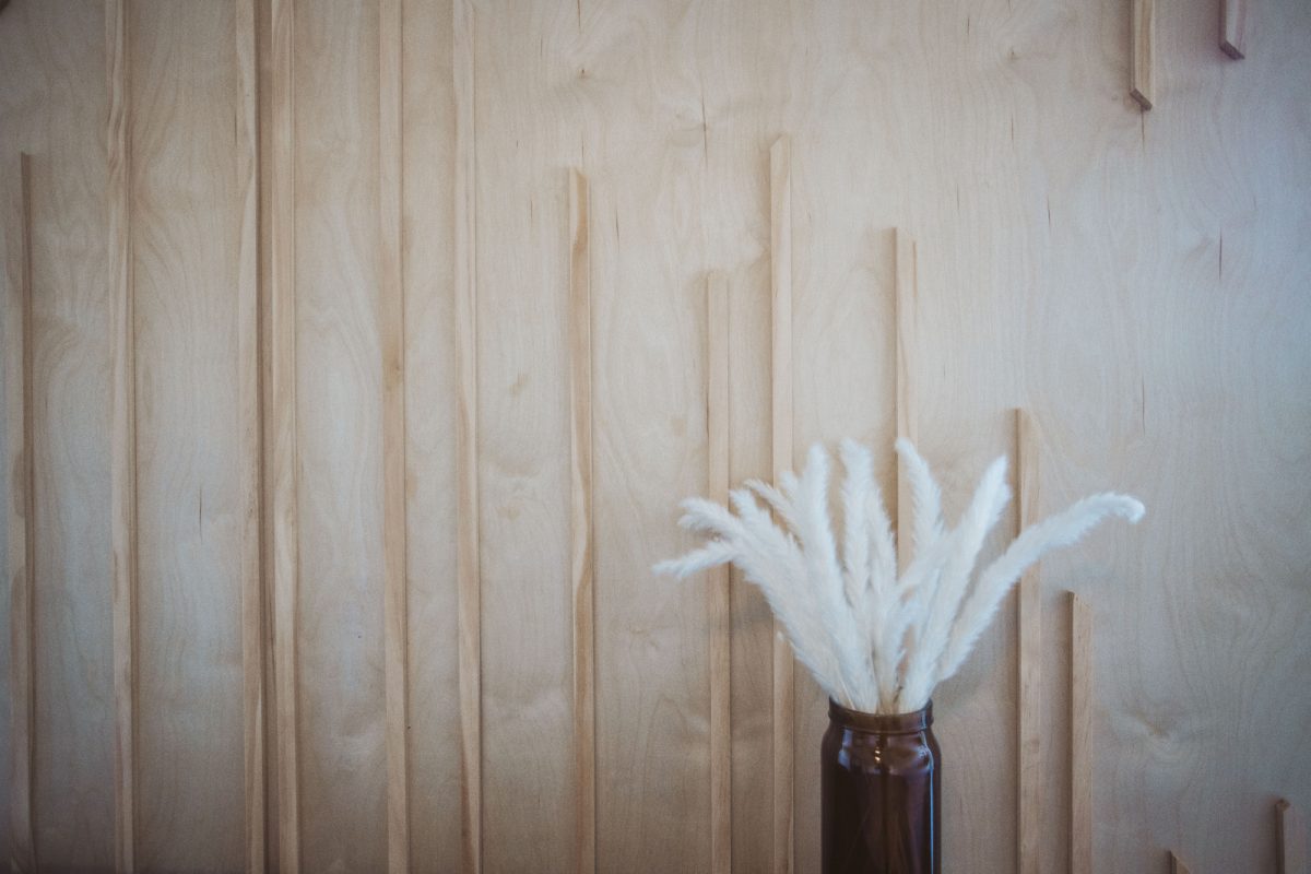 DIY Accent Wall: Modern Wave - Woodgrain
