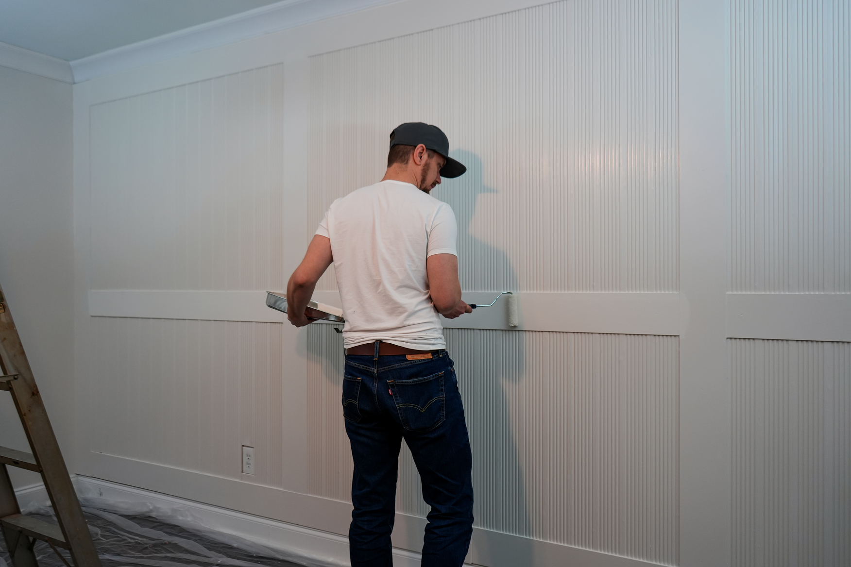 DIY Accent Wall: Fluted Casing Wall - Woodgrain