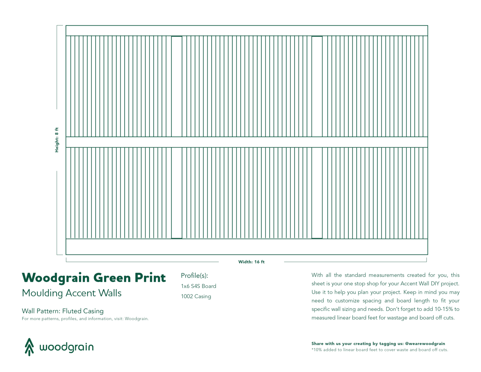 DIY Accent Wall: Fluted Casing Wall - Woodgrain