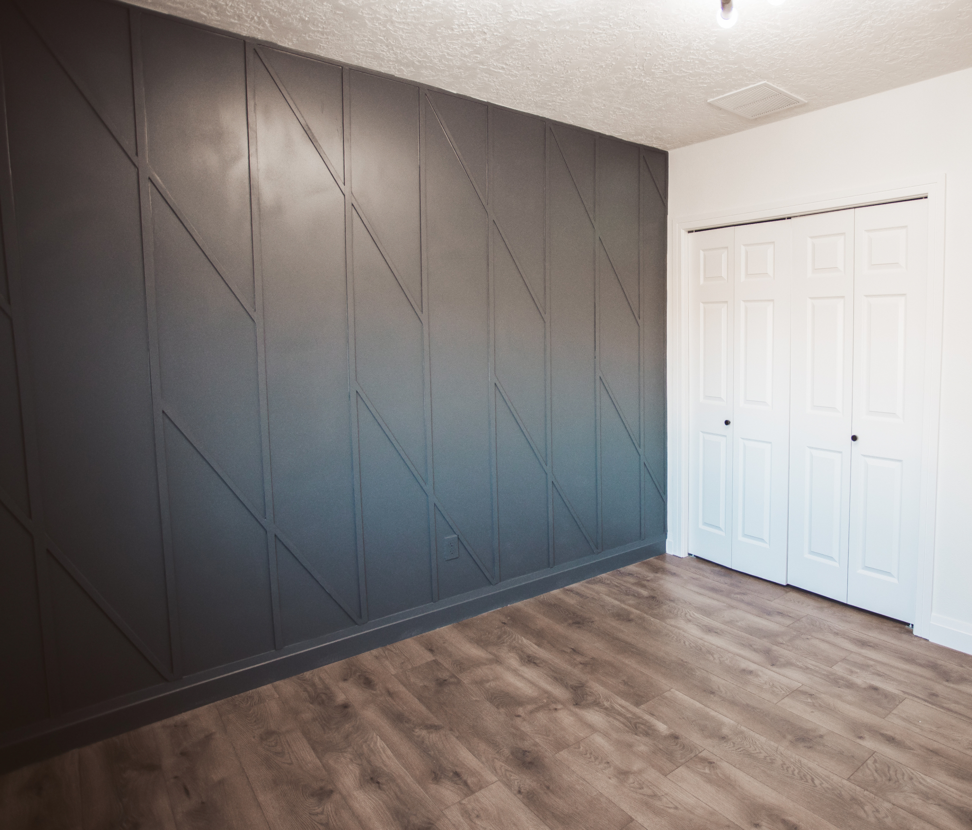 DIY Accent Wall: Modern Slant - Woodgrain