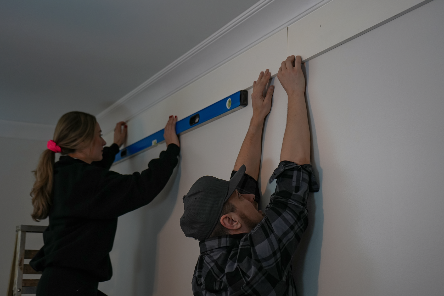 DIY Accent Wall: Fluted Casing Wall - Woodgrain